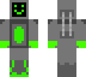 Green metal hacker robot | Minecraft Skin