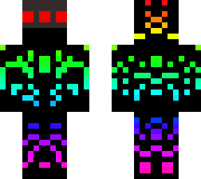 Rainbow terminator | Minecraft Skin