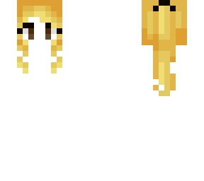 Yellow ponytail hair base | Minecraft Skin