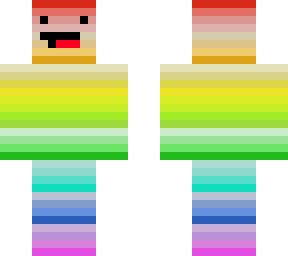 My First-Ever Shading Rainbow RBG Skin | Minecraft Skin