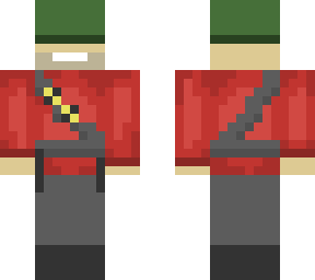 Soldier TF2 (grenades & belt packs on outer layer) | Minecraft Skin