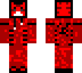 Geometry dash Red Corrupted cat | Minecraft Skin