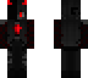 Black + Red Masked Demon Girl | Minecraft Skin