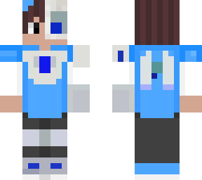 Cyborg bblocks in blue | Minecraft Skin