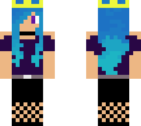 Jente med bl hr | Minecraft Skin