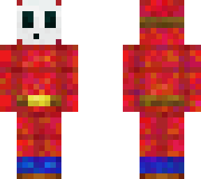 Abstract Red Shy Guy | Minecraft Skin