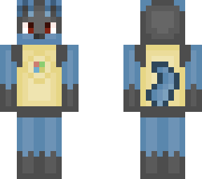 Lucario with keystone | Minecraft Skin