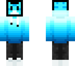Geometry dash Cyan Cat | Minecraft Skin