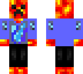 neon blue sp;ator preston (winter edition) | Minecraft Skin