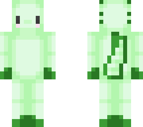 Green Axolotl | Minecraft Skin