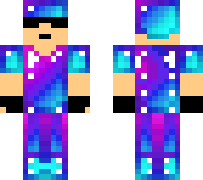 Galaxy boy with glasses | Minecraft Skin