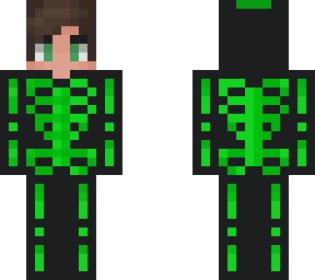 halloween green boy skeleton | Minecraft Skins