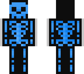 neon blue skeleton | Minecraft Skin