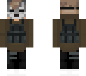 Boy wearing wolf mask | Minecraft Skin