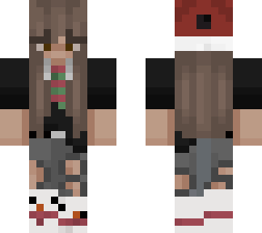 brune girl with a tie | Minecraft Skin