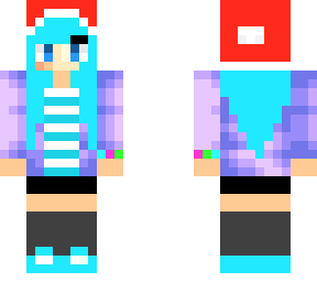 girl with santa hat | Minecraft Skin