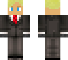 blond boy with blue suit | Minecraft Skins