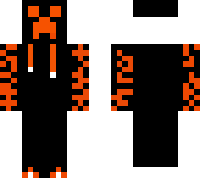 gaming creeper orange | Minecraft Skins