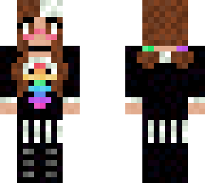 emo goth skeleton girl e girl | Minecraft Skins