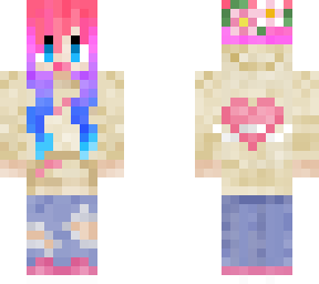 zorii Loverfella beige pink merch | Minecraft Skin
