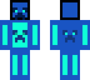 cyan creeper | Minecraft Skins