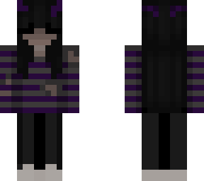 dark emo purple e girl | Minecraft Skin