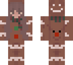 gingerbread girl in onsie | Minecraft Skin