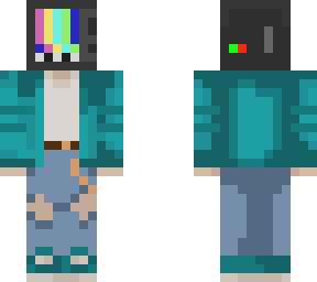 vintage tv head character | Minecraft Skin