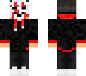 red and black mask | Minecraft Skins