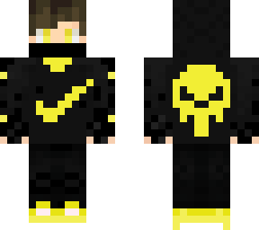 Yellow Gamer boy Mask and hoddie | Minecraft Skin