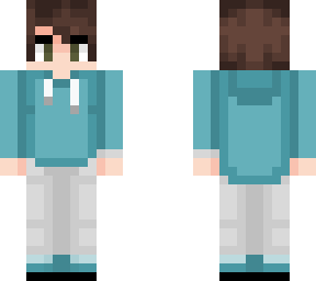 male aesthetic cute love blue hoodie | Minecraft Skins