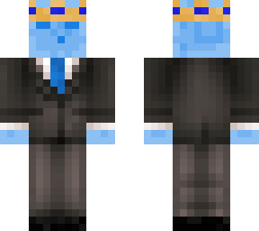 Blue King Slime Businessman | Minecraft Skin