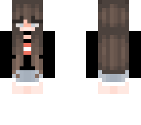 Cute girl with brown hair | Minecraft Skin