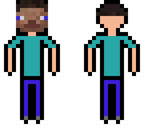 Minecraft Steve Pixel Art Template