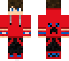 Red Gamer Skin Improved | Minecraft Skin