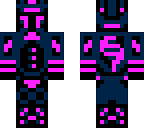 dark blue plus pink warden | Minecraft Skin