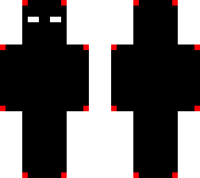 full black with white eyes | Minecraft Skins
