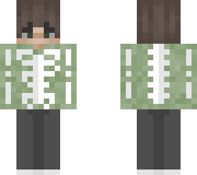 Green skeleton jumper Boy | Minecraft Skin