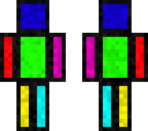 red neon outlined black | Minecraft Skins