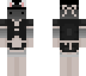 Grey Fade in maid dress | Minecraft Skin