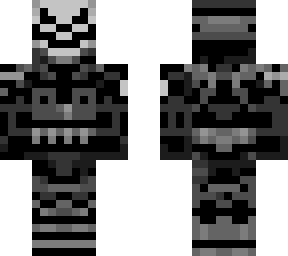 Scary black and white Emile | Minecraft Skin