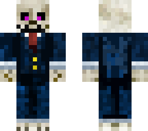 Skeleton Blue Suit | Minecraft Skin