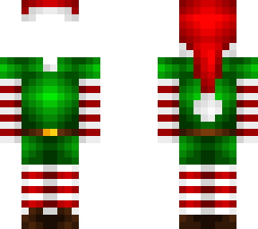 OB - Christmas Red & Green Elf Suit | Minecraft Skin
