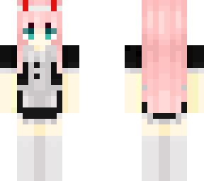 zero two maid | Minecraft Skin