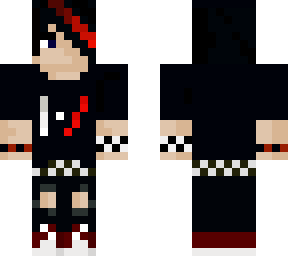 Emo Boy black and red | Minecraft Skin