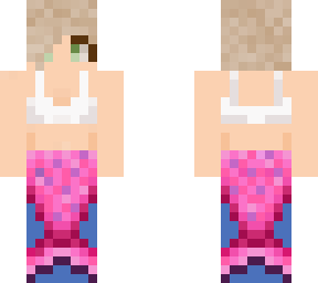Malibu Pink Mermaid Tail (slim) | Minecraft Skin