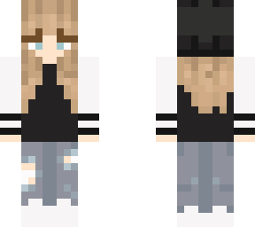 Girl with varsity jacket | Minecraft Skin