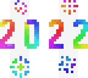 2022 celebration in RAINBOW | Minecraft Skin
