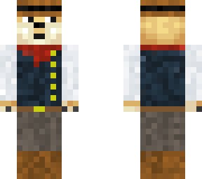 Cowboy Doge with hat | Minecraft Skin