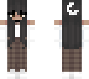 Pretty poc girl with black hair and white top | Minecraft Skin